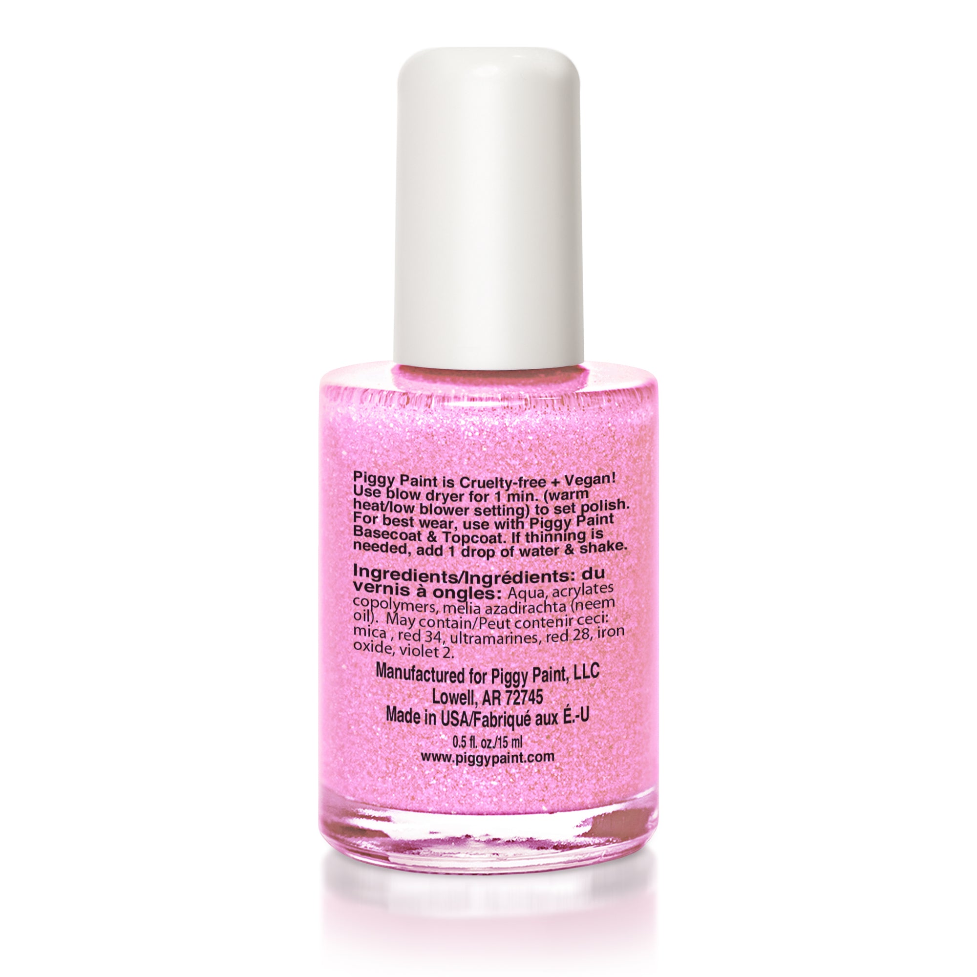 Tickled Pink - Light Pink Glitter Nail Polish - Piggy Paint